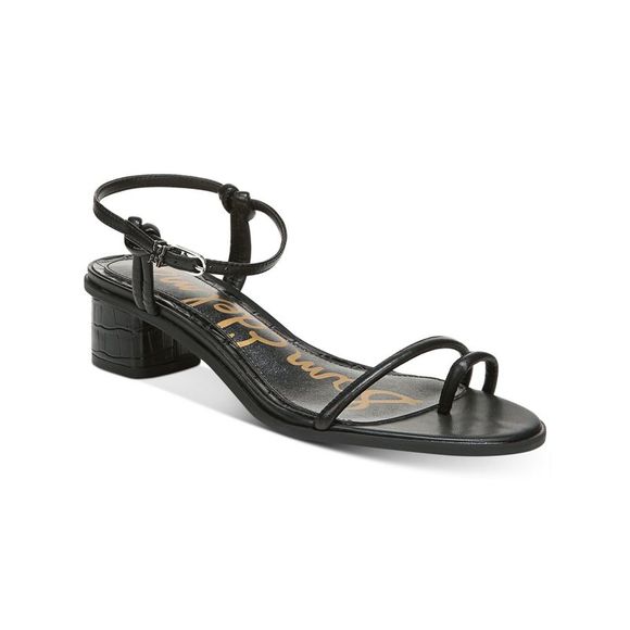 Sam Edelman | Shoes | Sam Edelman Womens Black Toe Loop Isle Round Toe ...